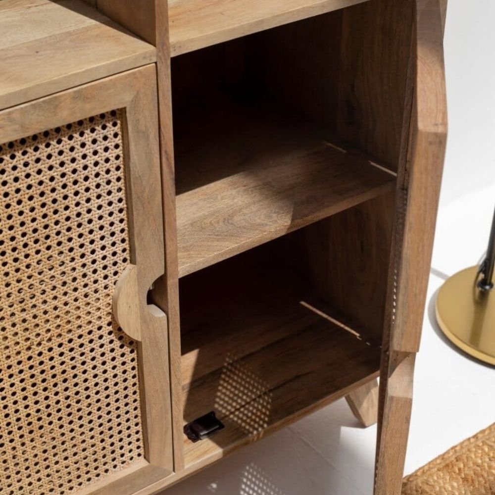 Indian Rattan Door Display Cabinet – Blueheaven Handicraft