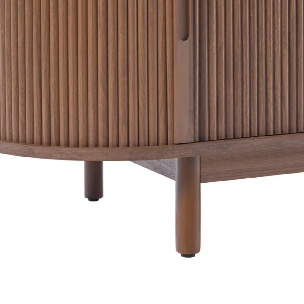 Modern Reeded TV Stand with Open Storage – Blueheaven Handicraft