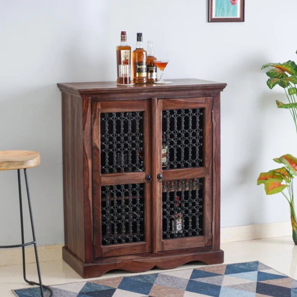 Wooden Sheesham Wood Bar Cabinet – Blueheaven Handicraft