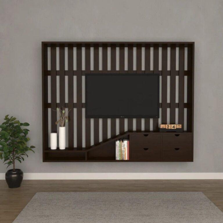 Wooden Classic Wall Striplines Designed Wooden Handmade TV Unit ...